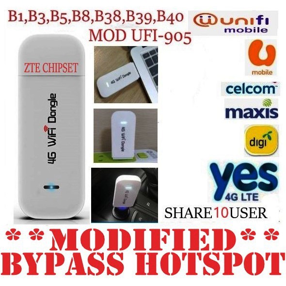 **Modified**USB 4G Wifi Stick Modem UFI-905, Unlimited Hotspot ...