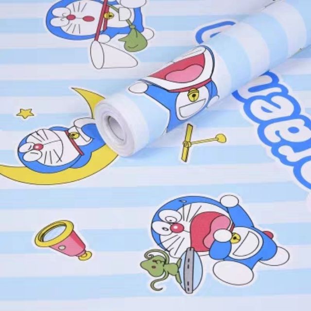 Doraemon 2D Wallpaper DIY sticker 45cm x 10meter Self adhesive water ...