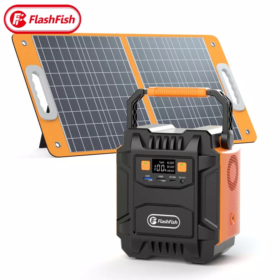 Flashfish A201 Portable Solar Generator Backup Battery for Camping ...