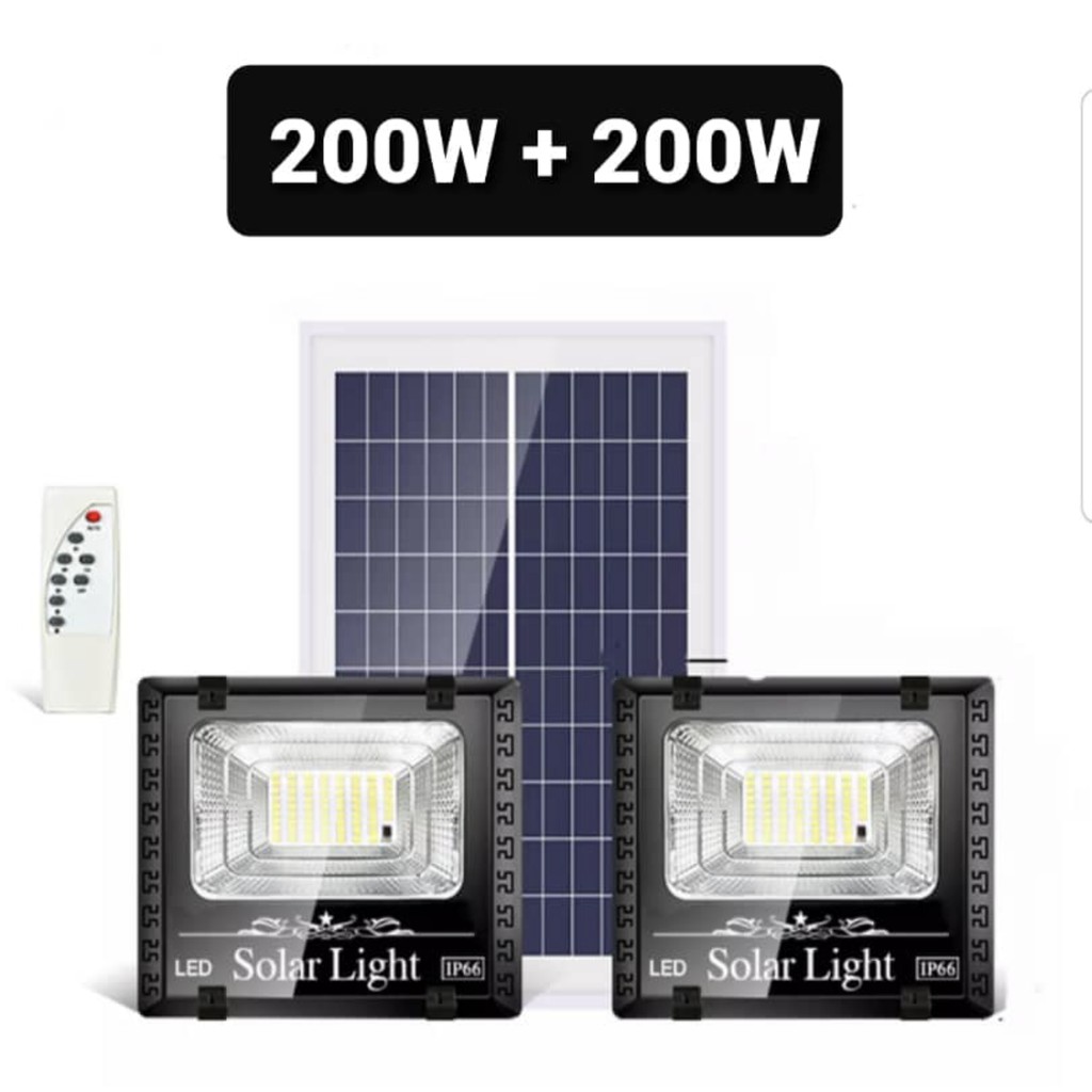[EXTRA BRIGHT] 400W/200W + 200W Solar LED Outdoor IP67 Waterproof Solar ...