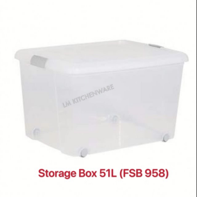 ICONIC STORAGE BOX WITH WHEELS/ TRANSPARENT PLASTIC STORAGE BOX FELTON ...