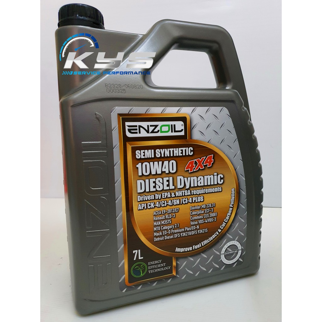 🔥ENZOIL 4X4 ENGINE OIL 7L🔥DIESEL DYNAMIC 10W40 API CK-4/SN # TYT HILUX ...