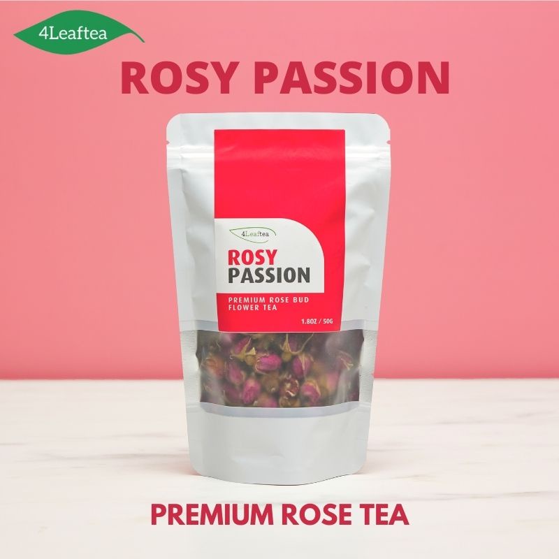 4Leaftea Rosy Passion Premium Rose Bud Flower Tea Calming Natural ...