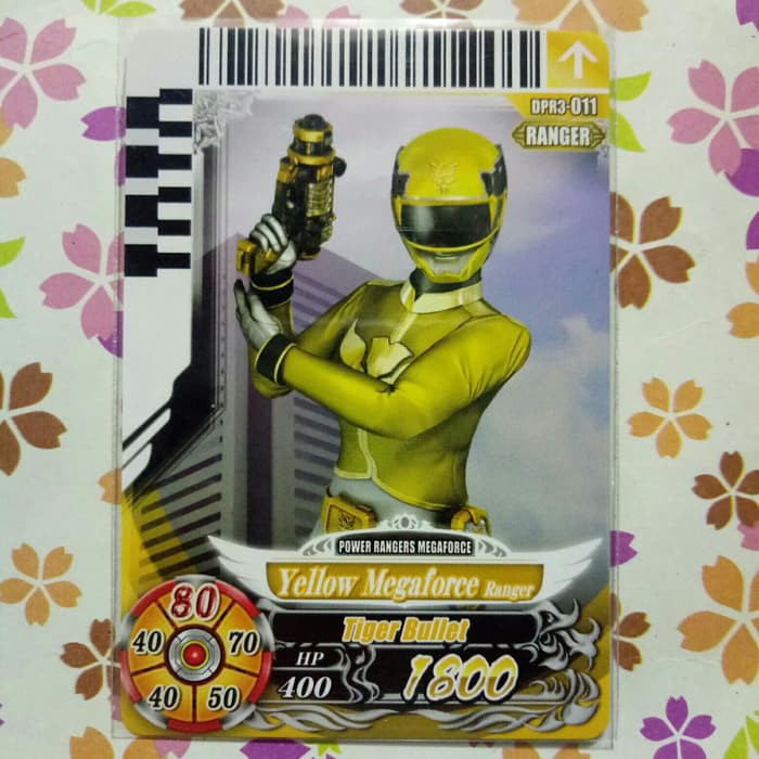 Power ranger card battle normal ranger yellow megaforce v3 | Shopee ...