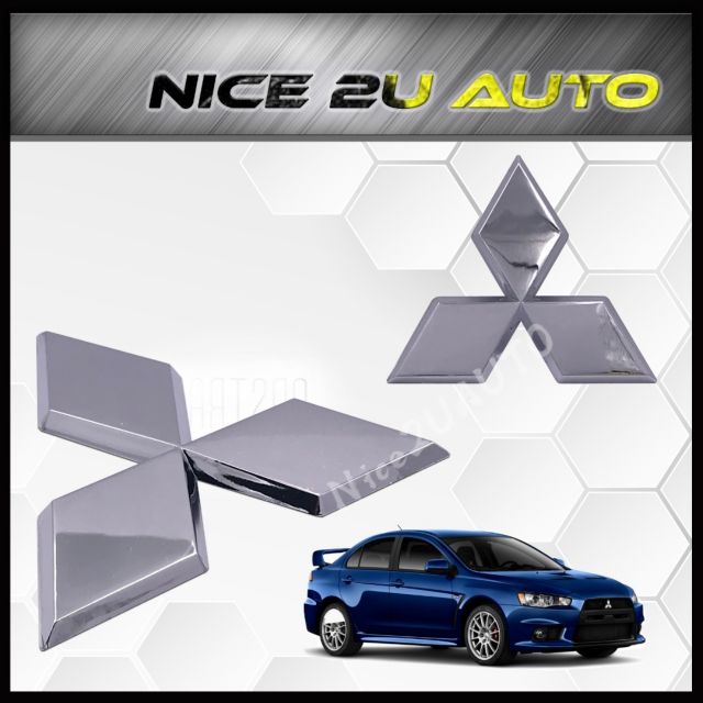 Mitsubishi Front & Rear Chrome Badge Logo Car Emblem ⚡READYSTOCK⚡ ...