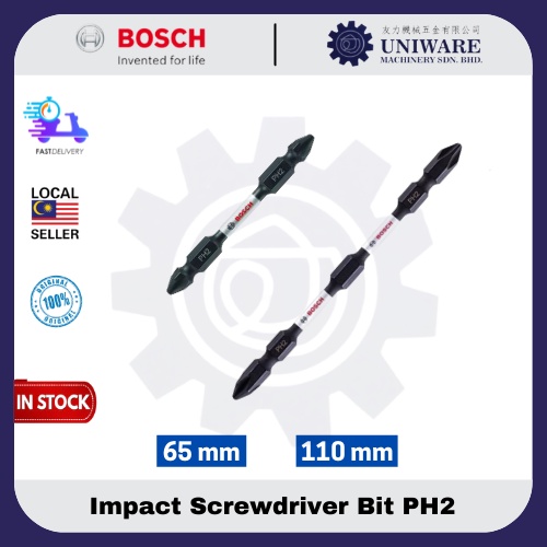 🔥100% ORIGINAL🔥 BOSCH PH2 Impact Screwdriver Bit 65mm 110mm (2608522405 ...