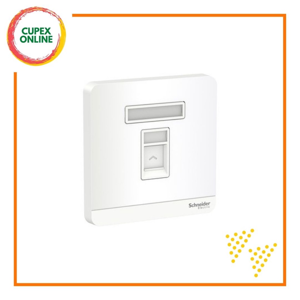 Schneider Electric AvatarOn 1 Gang Telephone Socket (E8331RJS4_XX_G11 ...