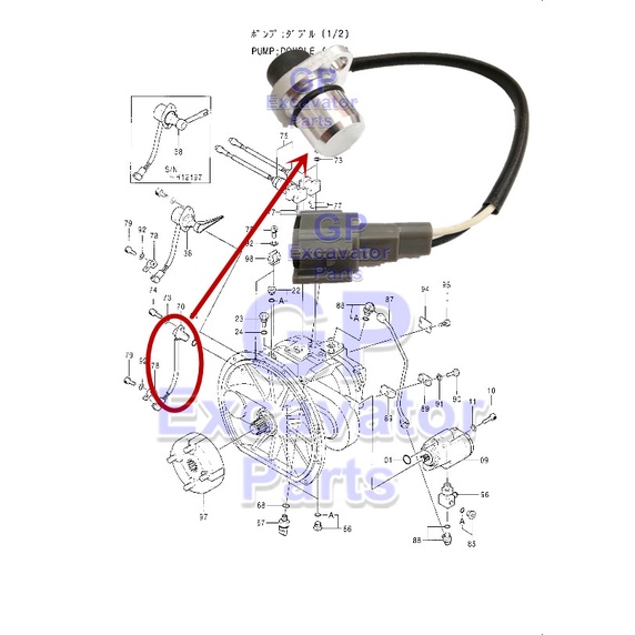 EX200-2 / EX200-3 / EX200-5 Hydraulic Excavator Main Pump Device ...
