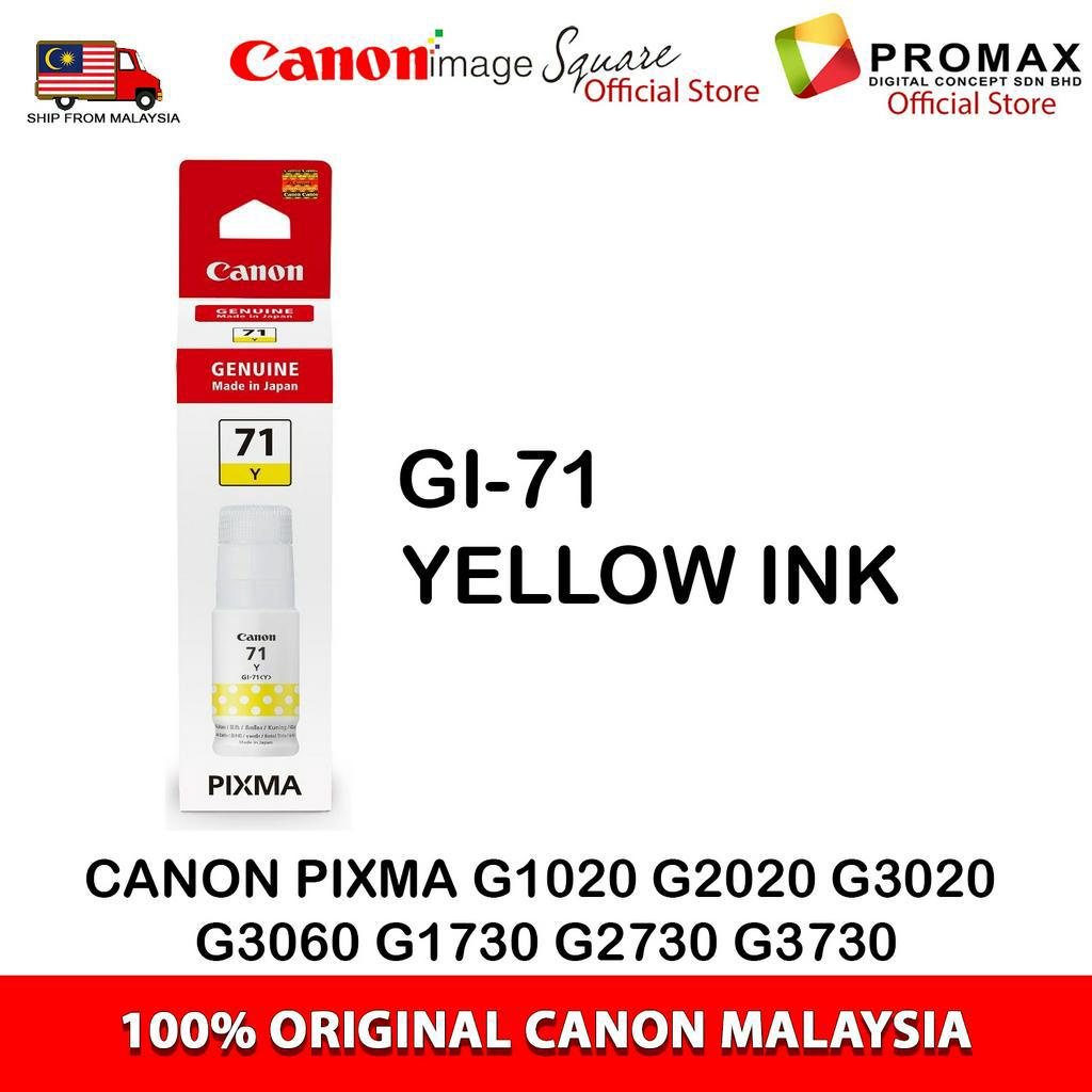 CANON GI-71 GI-71S INK BLACK/CYAN/MAGENTA/YELLOW G3020/G3060/G1020 ...