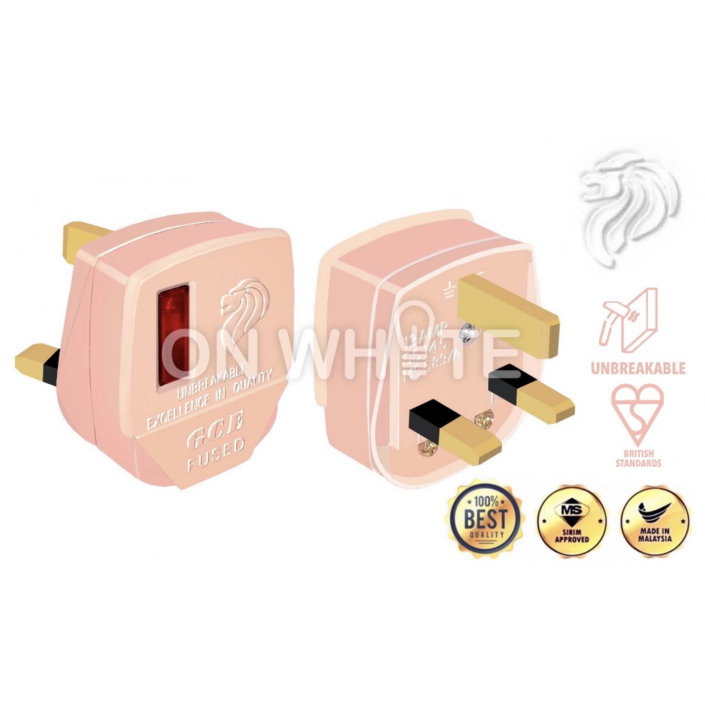 GCE PLUG TOP 13A With NEON Heavy Duty [𝐒𝐈𝐑𝐈𝐌] [UNBREAKABLE] PINK Colour ...