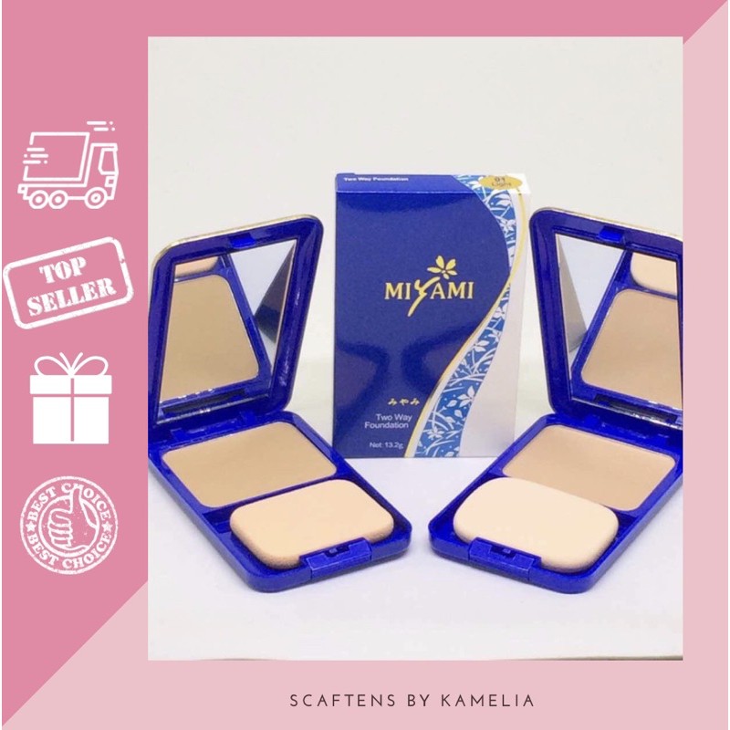 💥 💯 ORIGINAL COSWAY💥 MIYAMI 2 WAY CAKE FOUNDATION COMPACT POWDER BEDAK ...