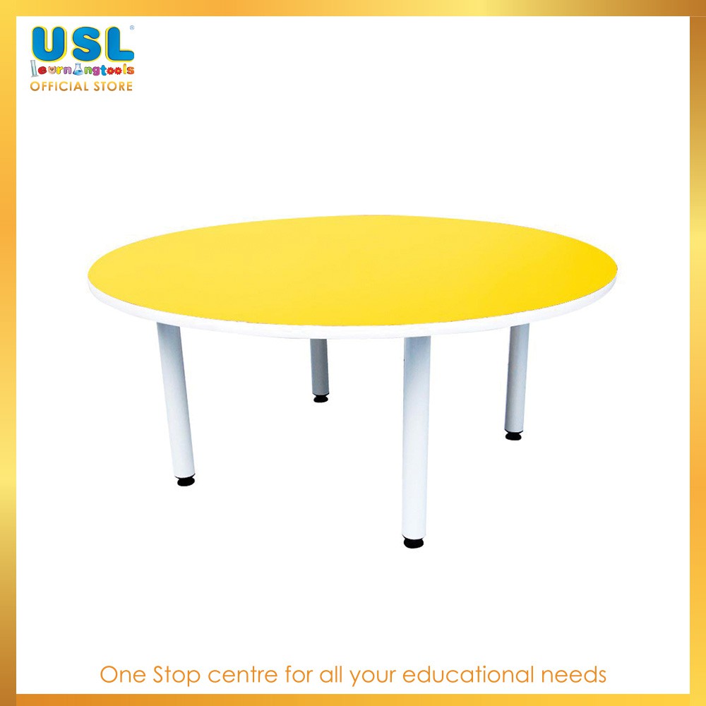 Round Table 4' - Study Table & Desk | Premium Wood | Solid Wood ...