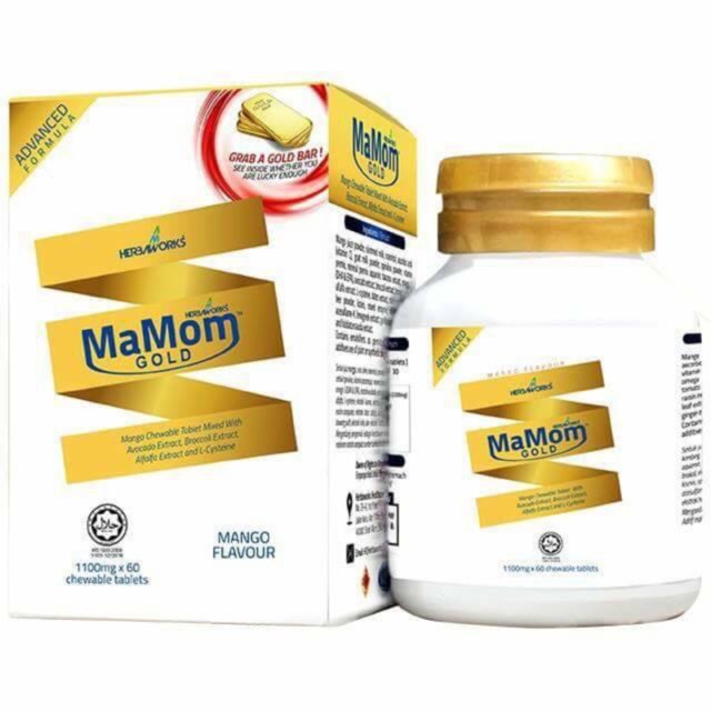 vitamin c 1000mg MAMOM GOLD milk booster (mangga) | Shopee Malaysia