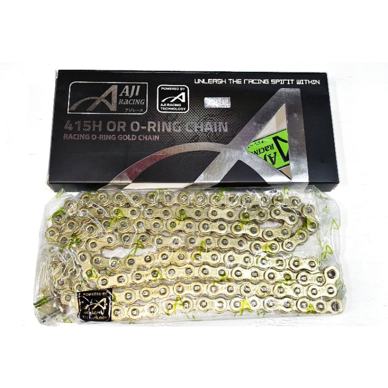 AJI RACING GOLD CHAIN RANTAI ORING 428Hx132L 415Hx122L 415Hx132L 100% ...