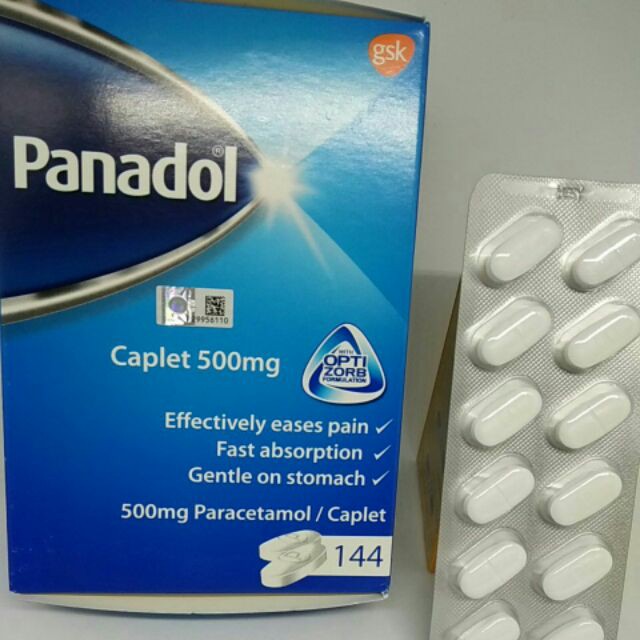 Panadol Caplet 500mg Optizorb Formulation 12 Tablets / Strip | Shopee ...