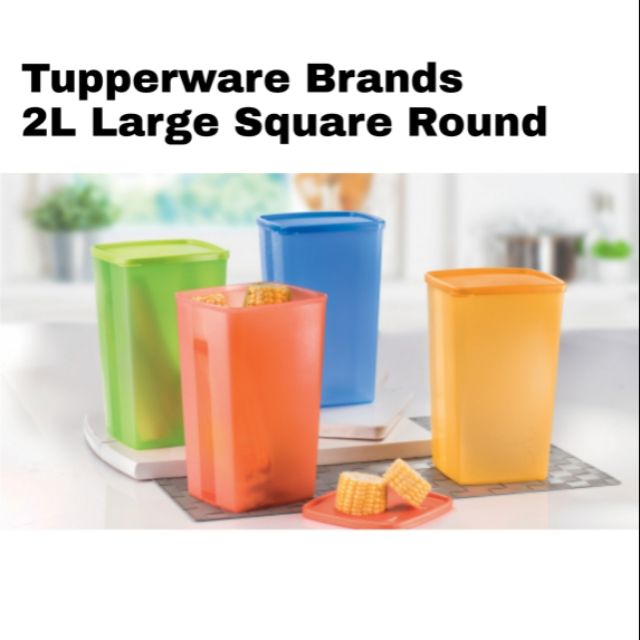 🔥OFFER 🔥Tupperware 2L Large Square Round (4) | Shopee Malaysia
