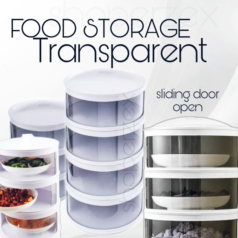 Bekas Rak Simpan Makanan Moden Tutup Makanan Bertingkat Food Storage ...