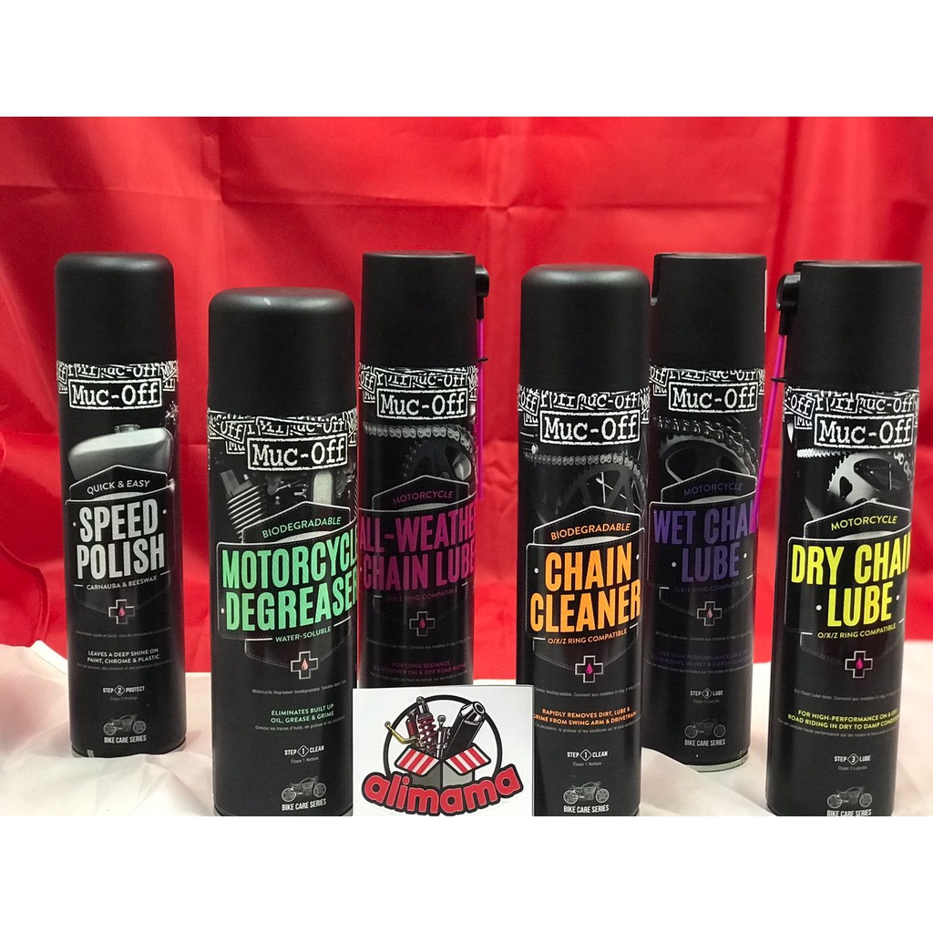 (READY STOACK) MUC-OFF MOTORCYCLE DEGREASER/(DRY/WET) CHAIN LUBE/CHAIN ...