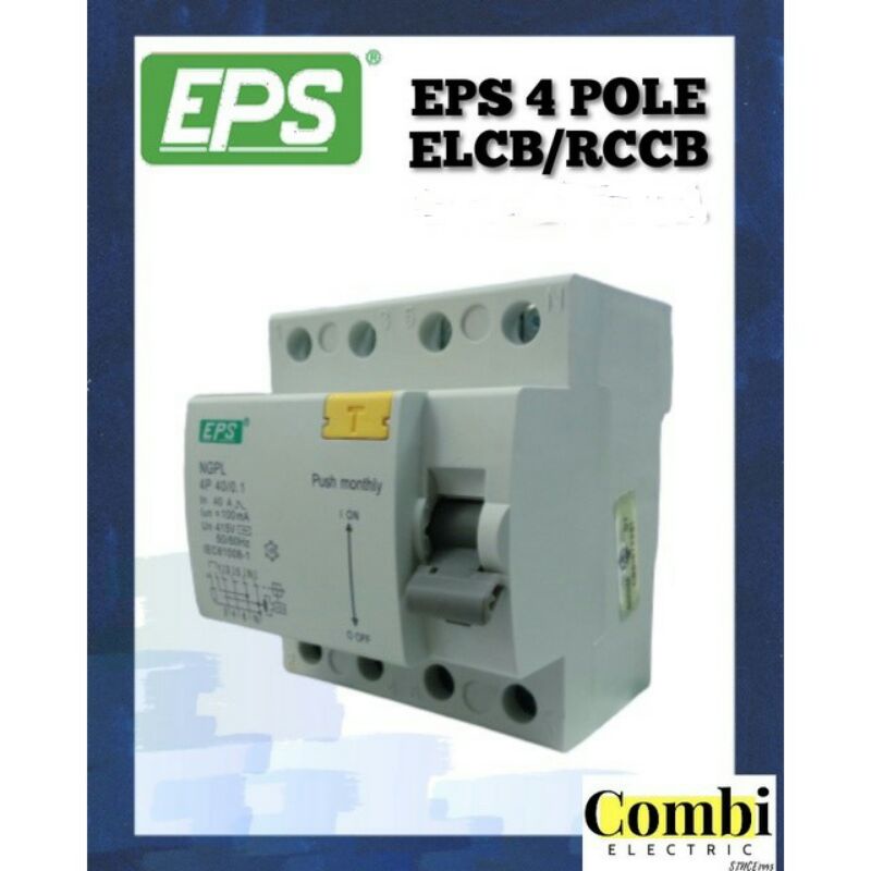 EPS ELCB / RCCB 4P 63A 40A/ 100A (300mA & 100mA) SIRIM APPROVED | Shopee Malaysia