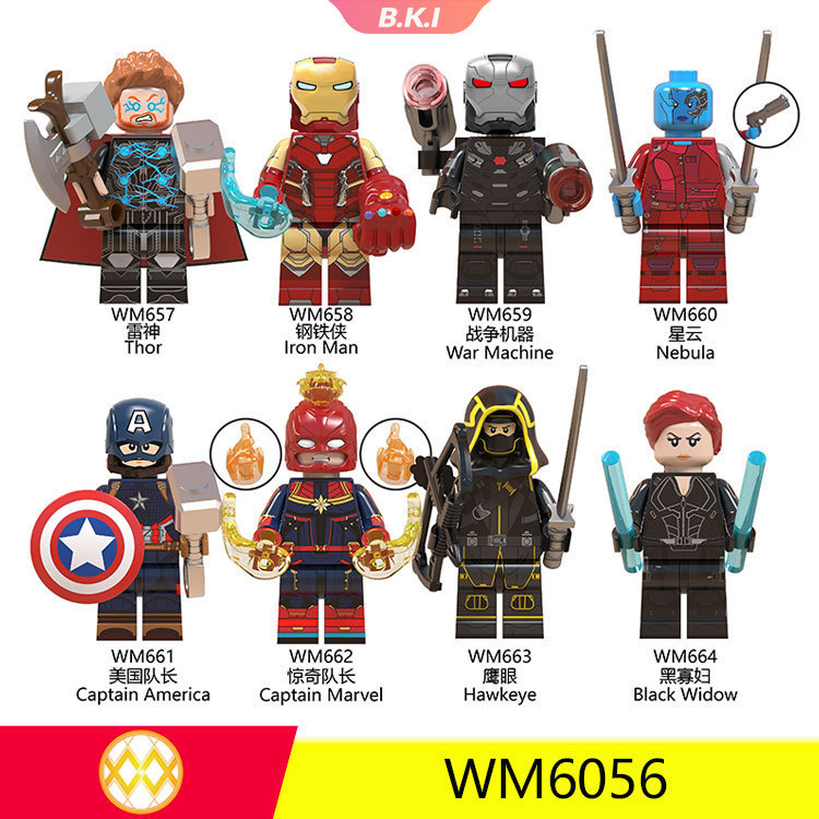 Lego Minifigures The Avengers Thor Lron Man War Machine Nebula Captain ...