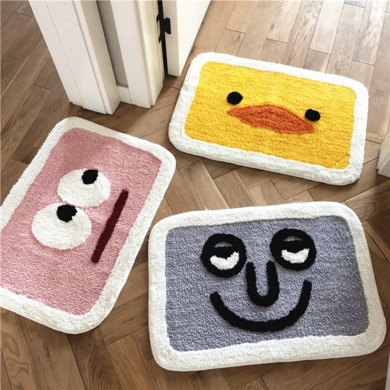 Cute plush floor map toilet home design | Shopee Malaysia