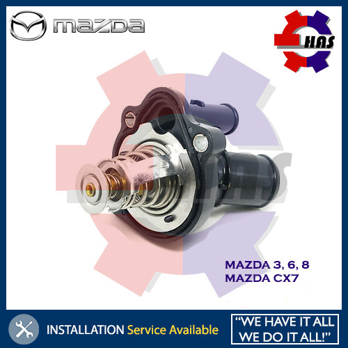 THERMOSTAT HOUSING W/THERMOSTAT (ORIGINAL) MAZDA 3,6,8,CX7 (L336-15-170 ...