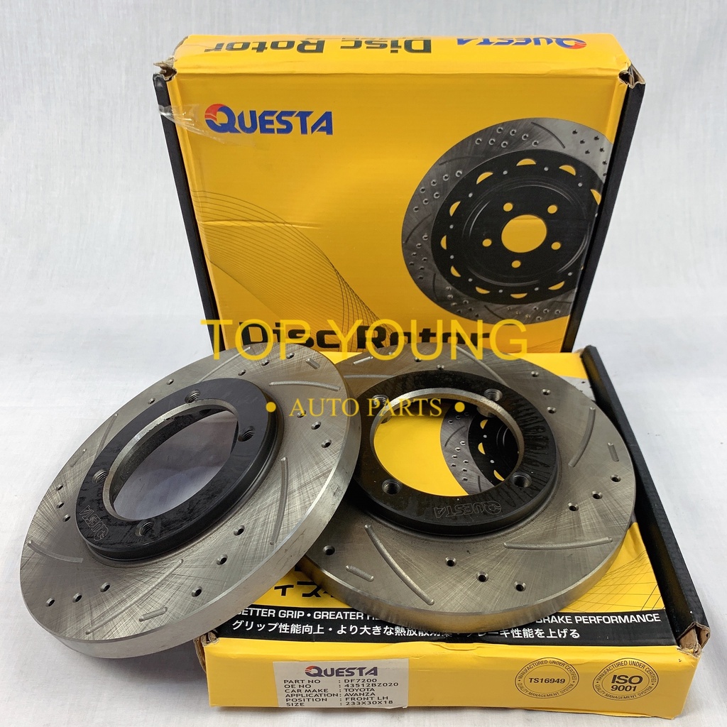 TOYOTA AVANZA (2012-2018) FRONT (DEPAN) DISC ROTOR SPORT SLOTTED ...