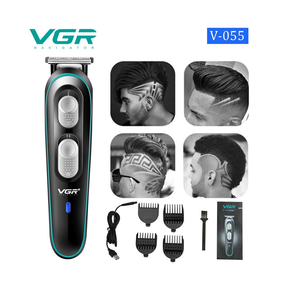 Original VGR V-055 Zero Adjustable Professional Rechargeable Hair trimmer Metal Barber Use ...