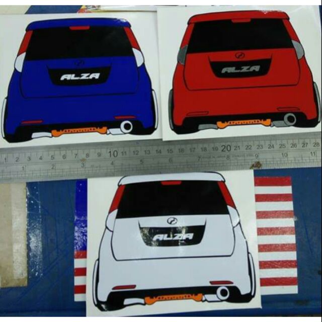 STIKER GAMBAR KERETA PERODUA ALZA STIKER CUSTOM MADE CUTTING | Shopee ...