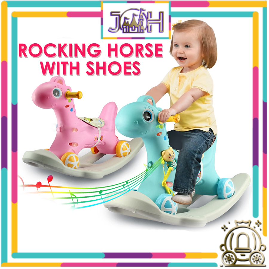 Kuda Goyang Mainan Budak Kids Rocking Horse Rider Push Car 2 In 1 ...