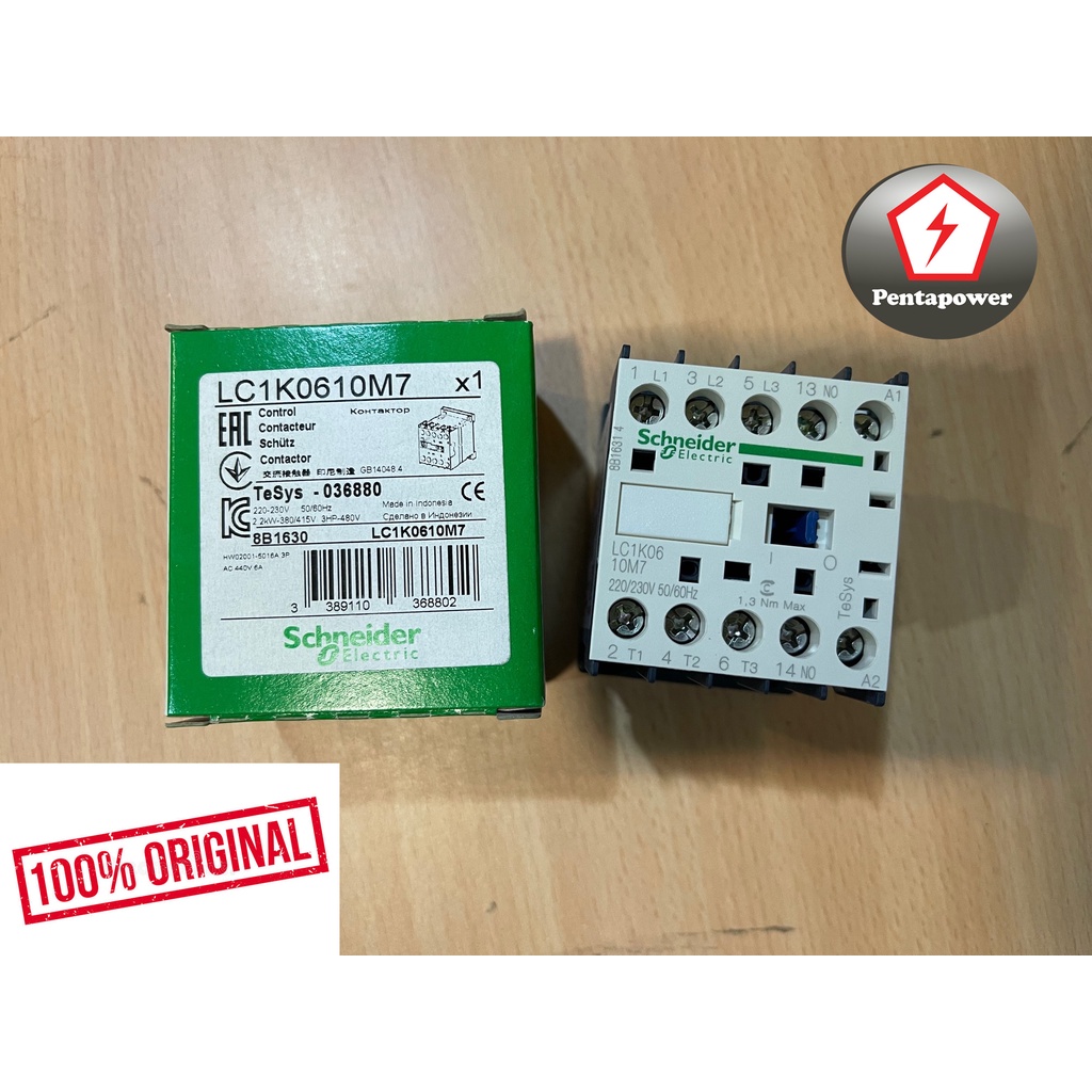 SCHNEIDER LC1K0610M7 TeSys K contactor - 3P - AC-3