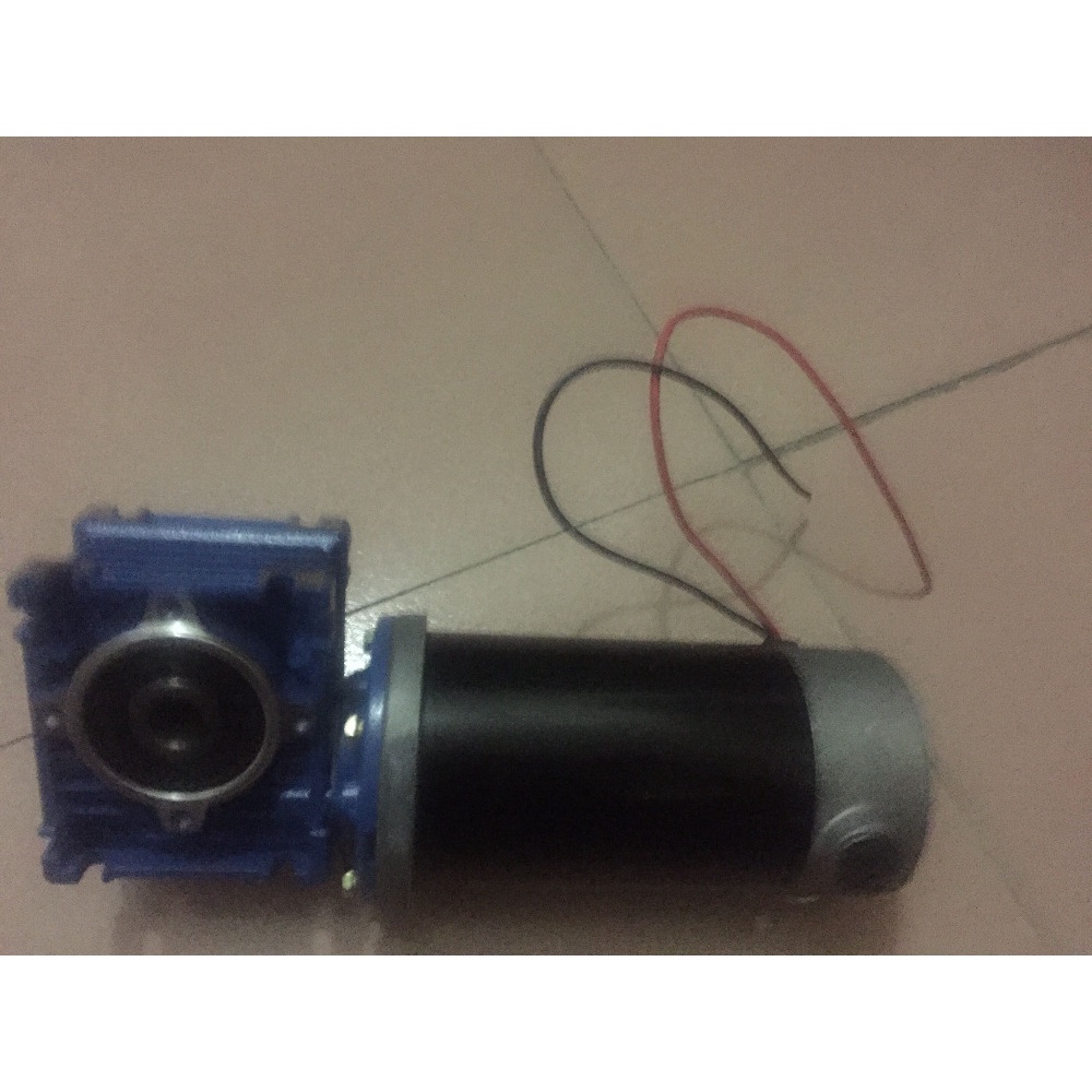 12V 90W 24v 100w high torque worm gear motor DC motor Reduction ratio 1 ...