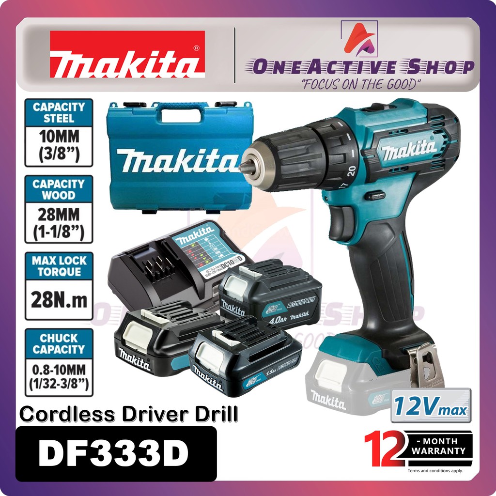 MAKITA 12V Cordless Driver Drill DF333 - 1 Year Warranty ( MAKITA ...
