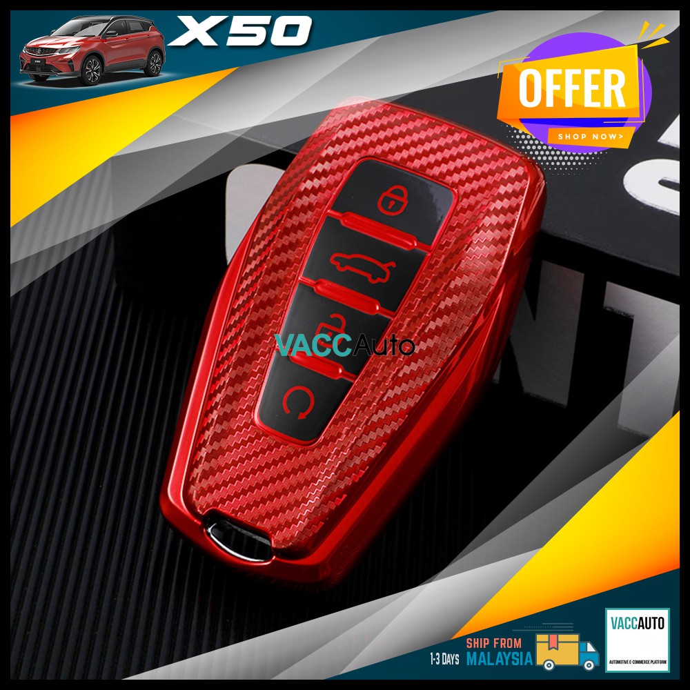Proton X50 Key Case Carbon Fiber Design Style Remote Car Keyless ...