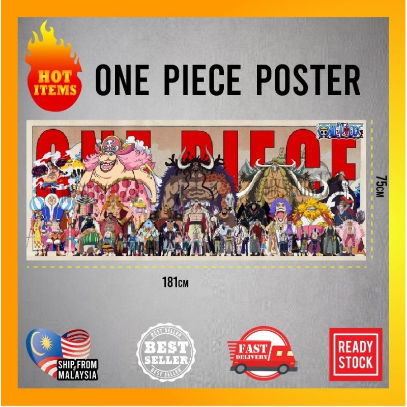 one piece full character poster limited edition ready stock | Shopee ...