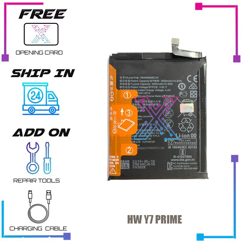 Battery 406689 Compatible For Honor 8C / Y7 PRIME / Y7 Pro 2019 DUB-LX2 ...