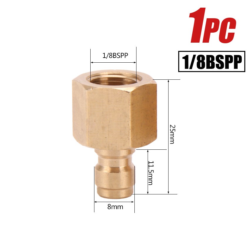 M10x1 8MM Female Plug Socket PCP Copper Quick Coupler Connector ...