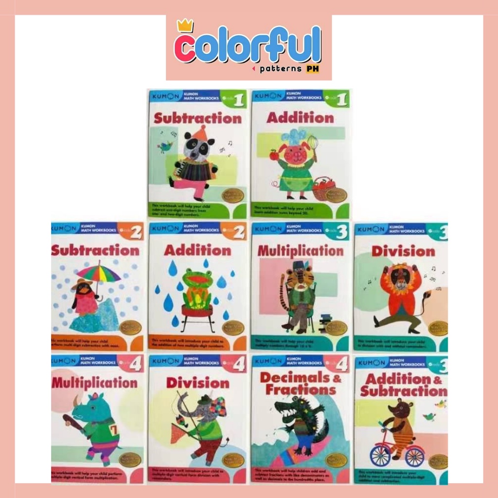 2-3 books in a set** Kumon Math Workbook sets*** Grade 1, Grade 2 ...