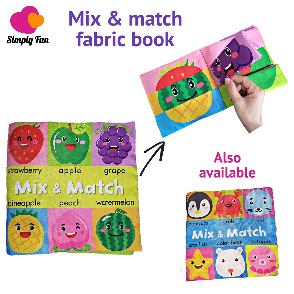 🇲🇾 Ready stock Mix and match fun fabric book 🧡 Buku kain campur dan ...