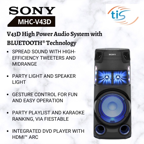 SNY-MHC-V43D | Sony V43D High Power Audio System with BLUETOOTH ...