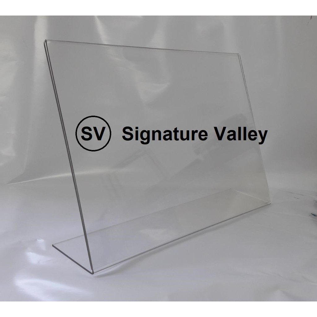 Acrylic A3 stand paper holder L-Shaped (Portrait打直 / Landscape打横 ...