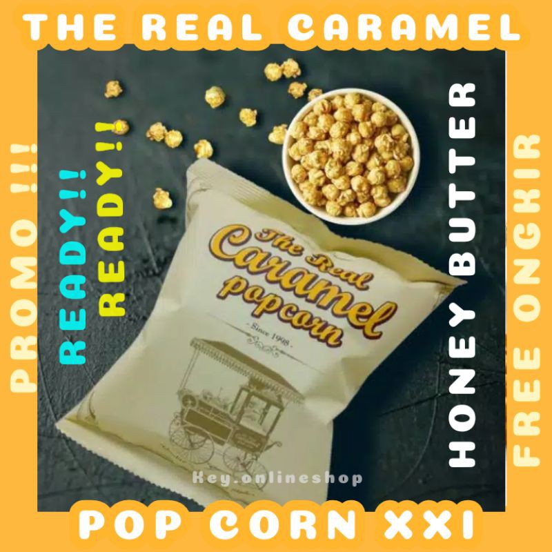 New!! The REAL CARAMEL POPCORN honey BUTTER xxi POP CORN xxi honey ...