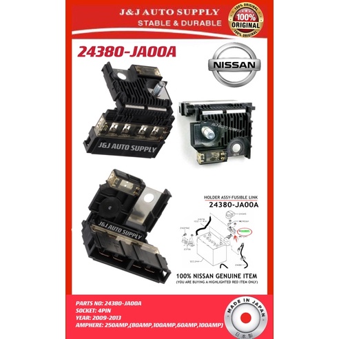 24380-JA00A ORIGINAL BATTERY FUSIBLE LINK BLOCK BOX ASSY FOR USE ON ...