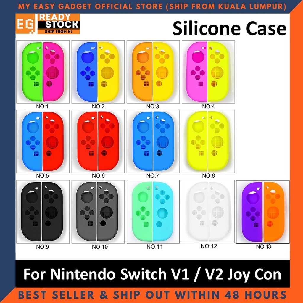 Nintendo Switch OLED V2 V1 Case Silicone Rubber Skin Cover Joy Con Case ...