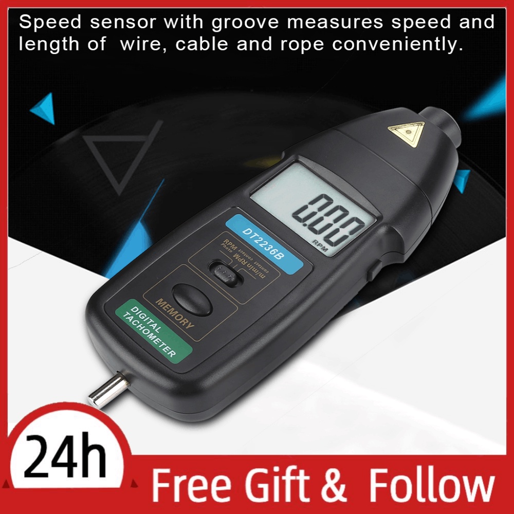 Contact Tachometer Handheld LCD Digital Tach Meter Tester | Shopee Malaysia