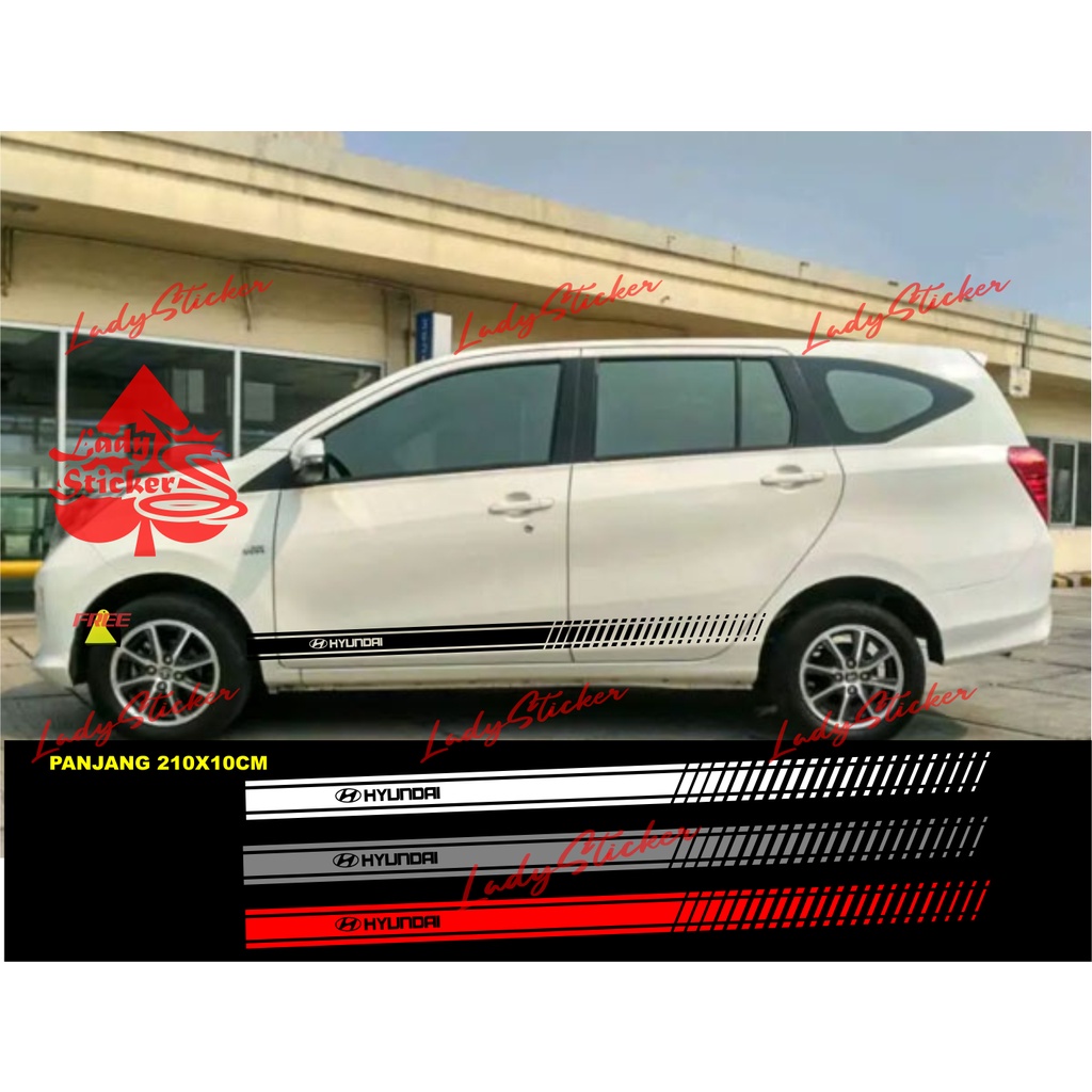 Sticker HYUNDAI CAR STICKER ATOZ STICKER HYUNDAY BODY SIDE | Shopee ...