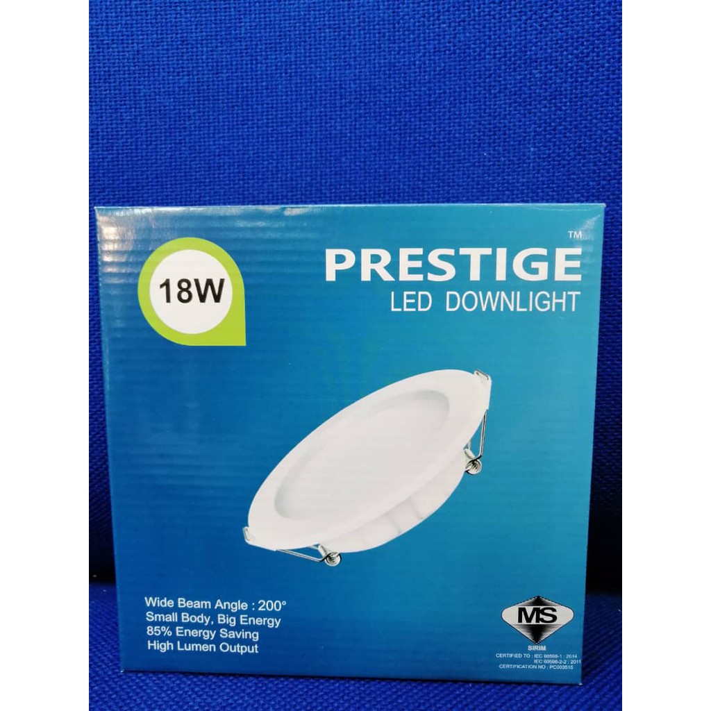 [PRESTIGE] 18W LED DOWNLIGHT ROUND 6Inch DAYLIGHT-6500K | Shopee Malaysia