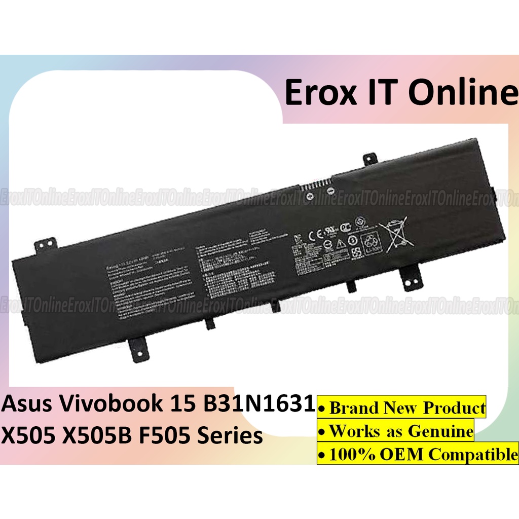 Asus Vivobook 15 X505 X505B F505 X505BA-EJ121T S505ZA-BR817T X505BP ...