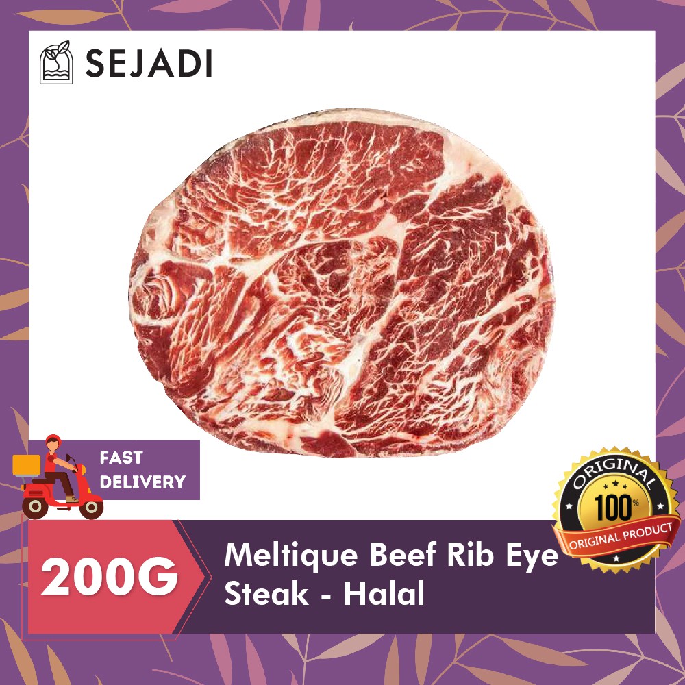 Meltique Beef Rib eye Steak 200g Per Pieces Halal (Klang Valley Only ...