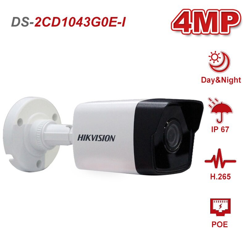 HIKVISION DS-2CD1043G0E-I 4MP IR NETWORK BULLET CAMERA 2.8MM/4MM | Shopee Malaysia